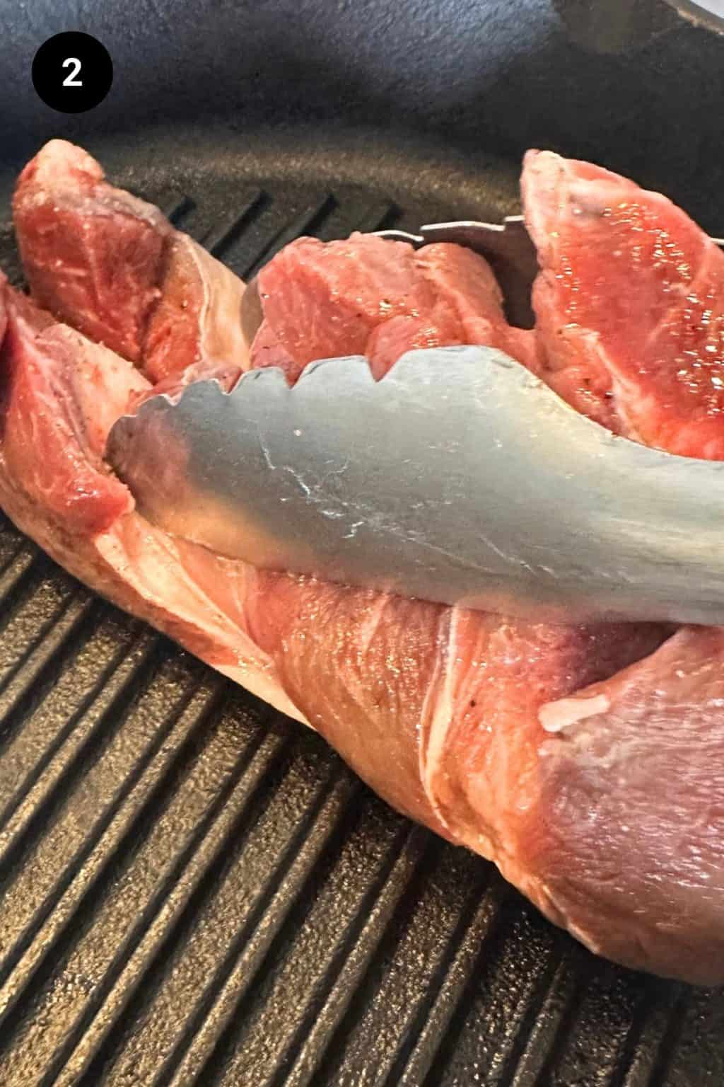 Lamb Steak with Mint Chimichurri Sauce - Caroha